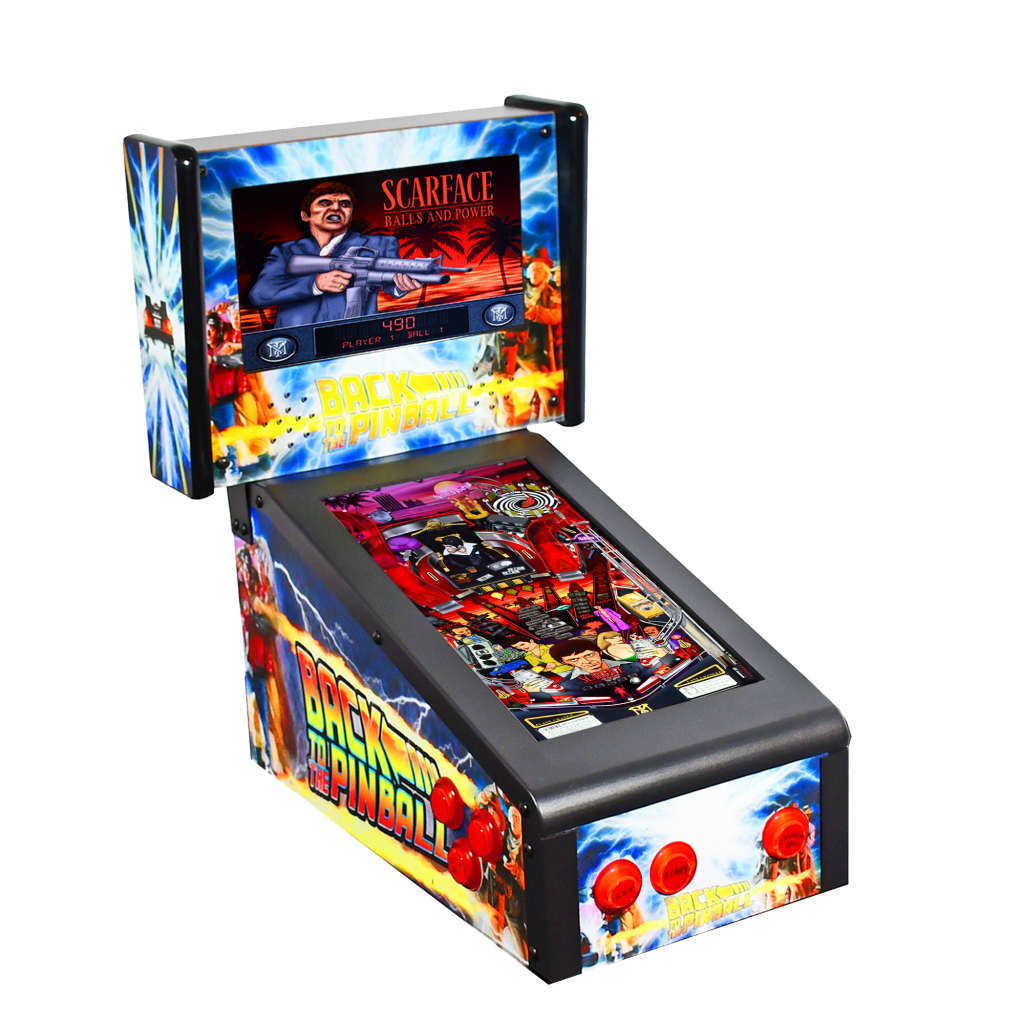 Pinball Virtual con Playfield 13.3" y Backglass 10.1", Incluye PC N150 ...